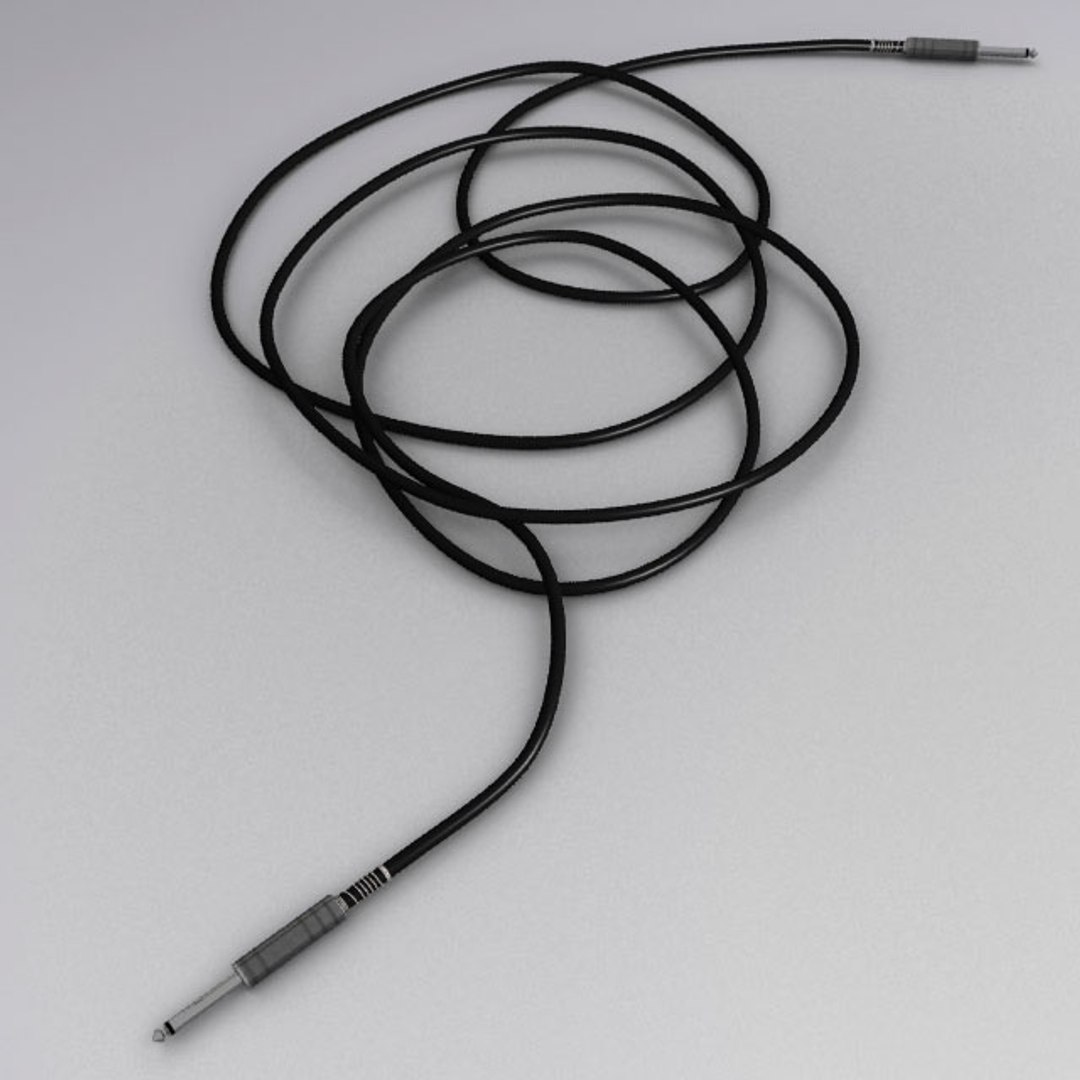Electric Guitar Cable 3d Model