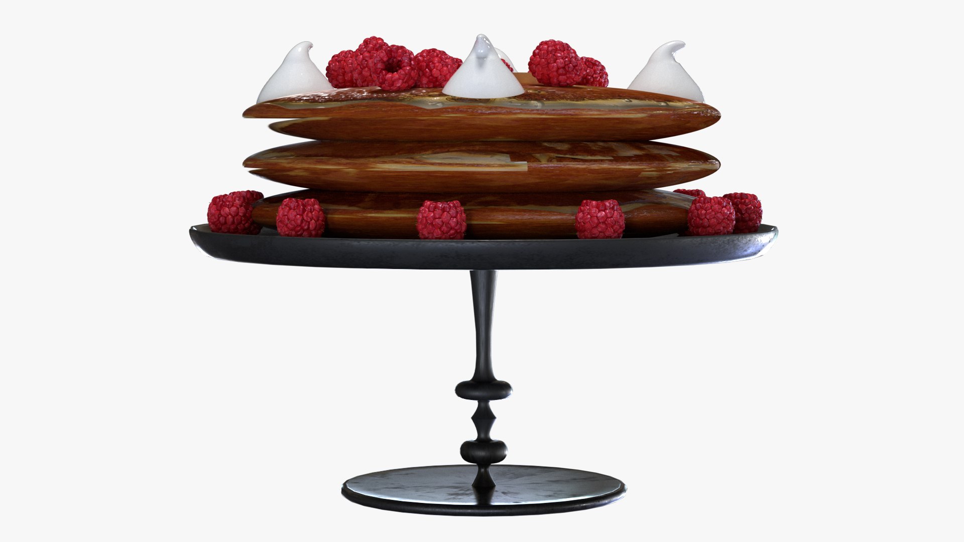 modelo 3d Royal Raspberry Pancakes Stack - TurboSquid 2029309