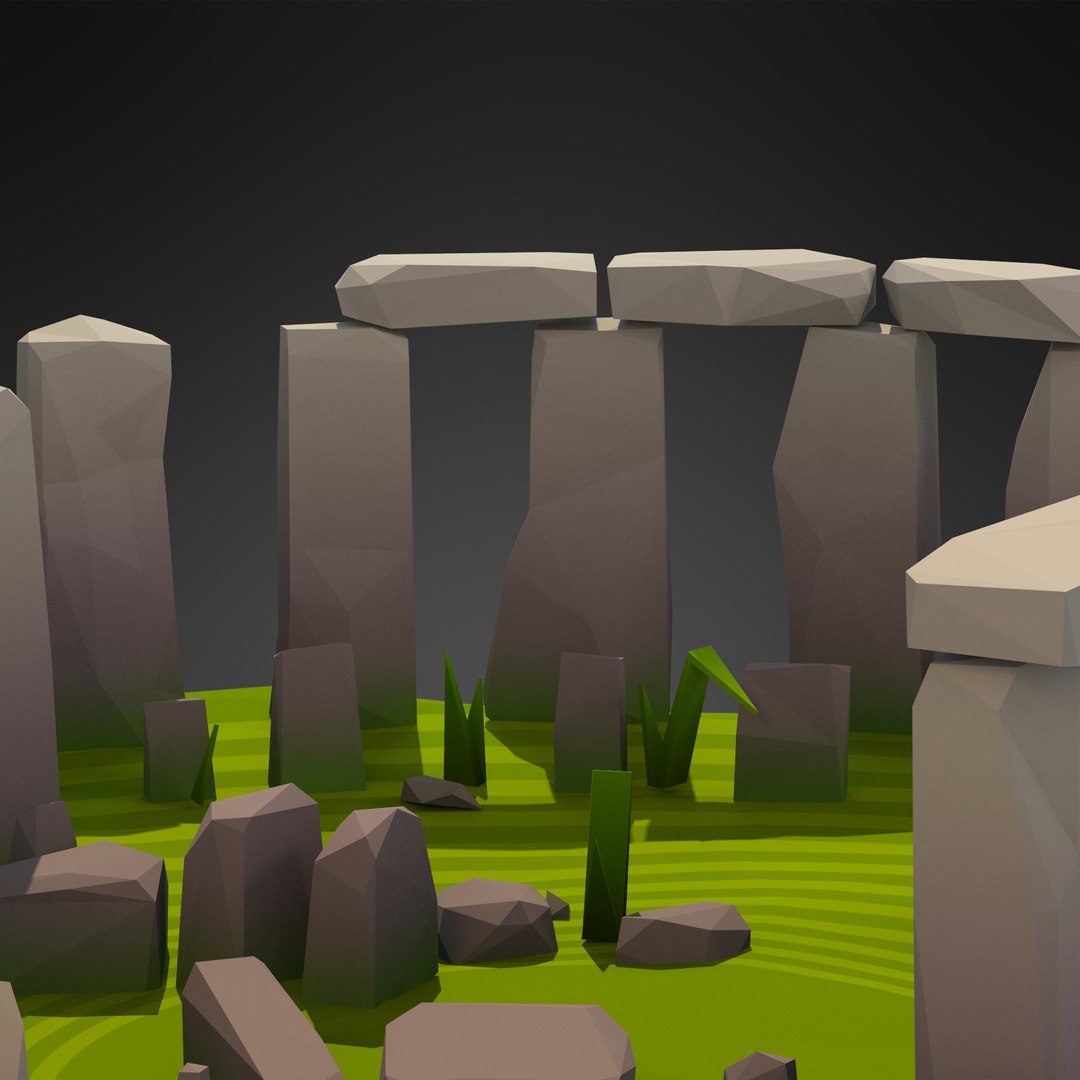 Cartoon stonehenge circle model - TurboSquid 1179696