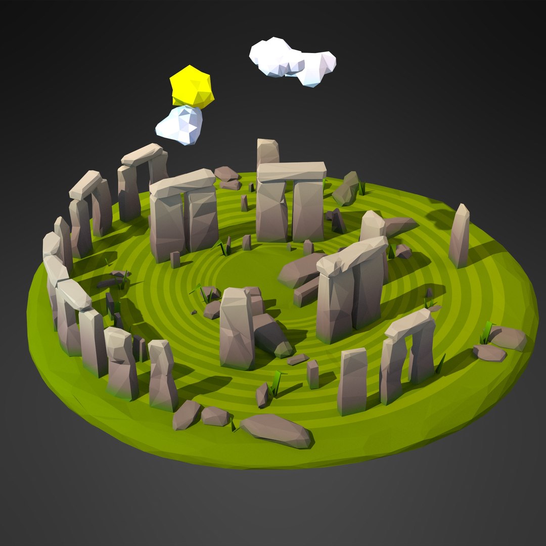 Cartoon stonehenge circle model - TurboSquid 1179696