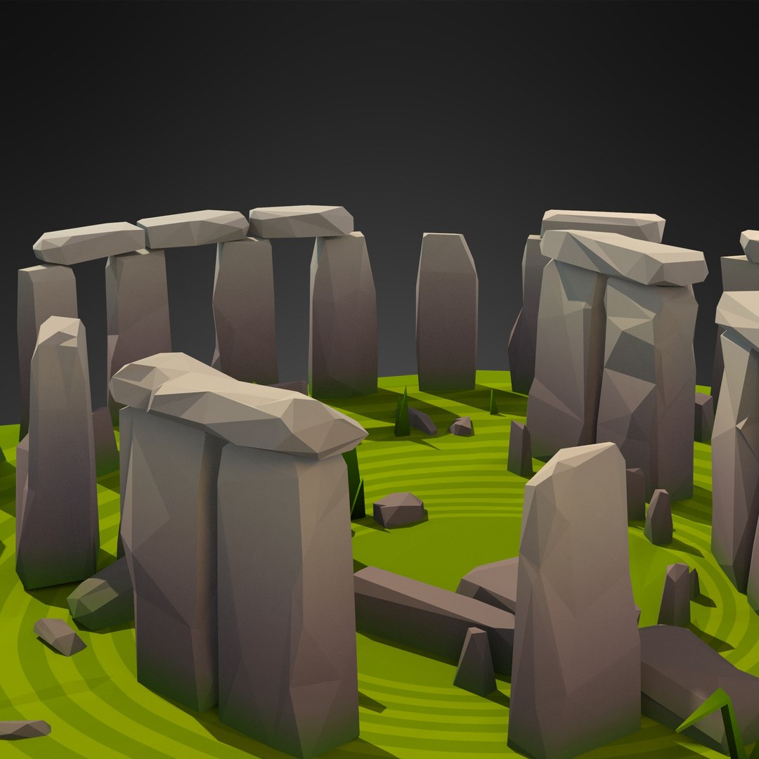 Cartoon stonehenge circle model - TurboSquid 1179696