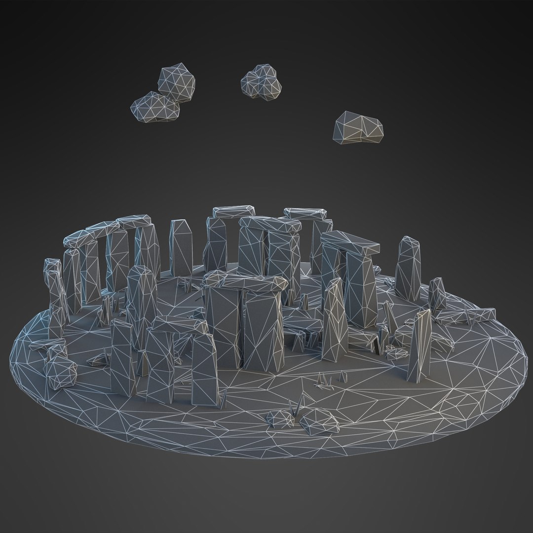 Cartoon stonehenge circle model - TurboSquid 1179696