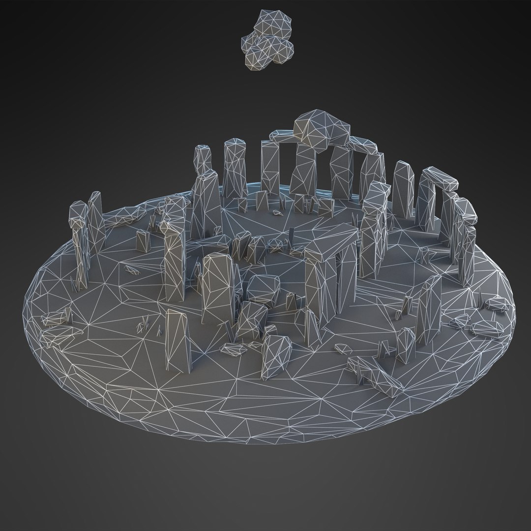 Cartoon stonehenge circle model - TurboSquid 1179696