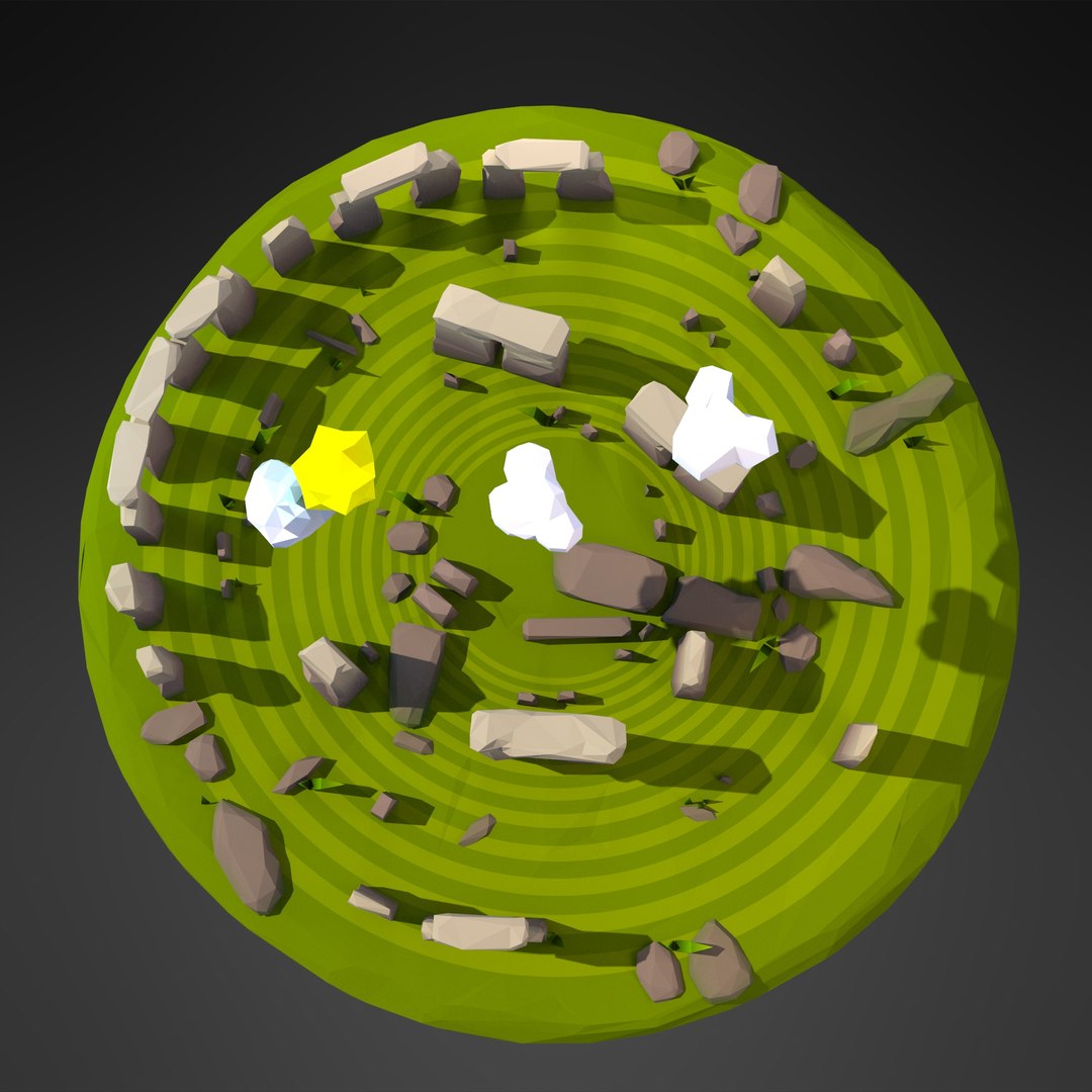 Cartoon stonehenge circle model - TurboSquid 1179696