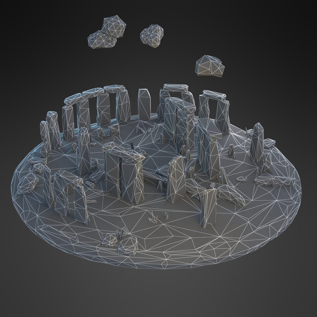 Cartoon stonehenge circle model - TurboSquid 1179696