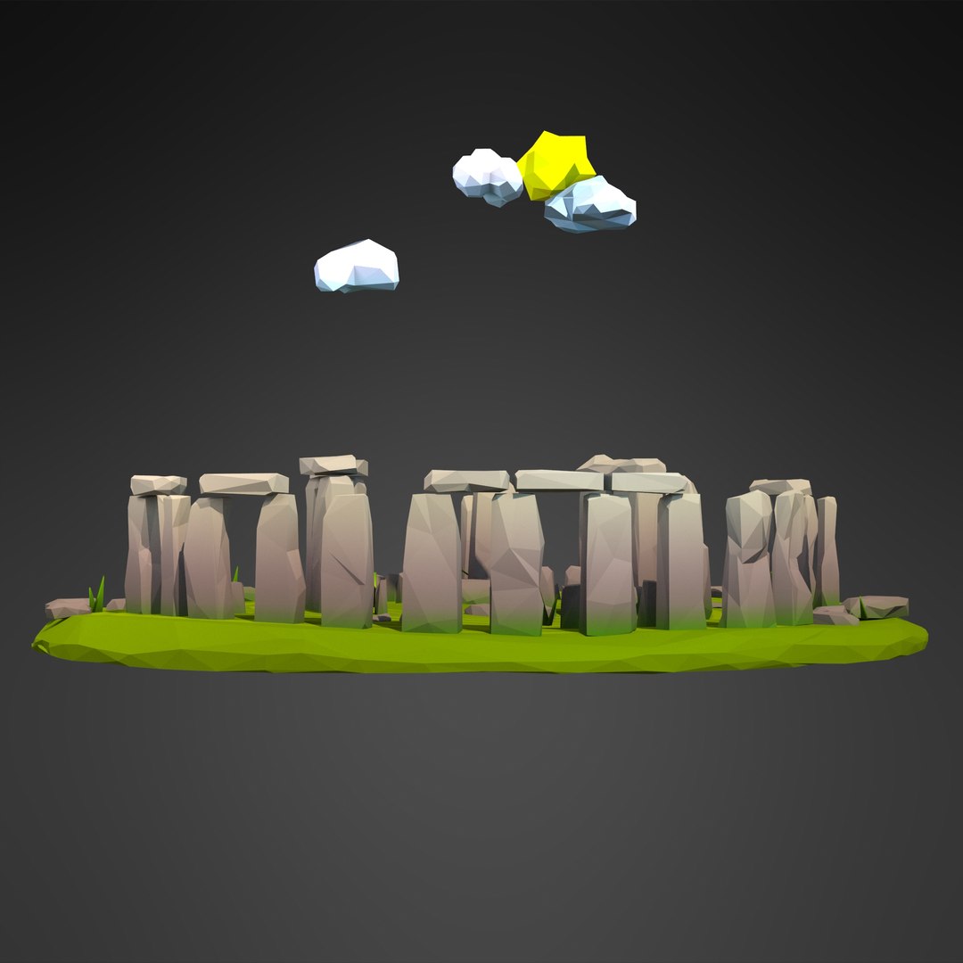 Cartoon stonehenge circle model - TurboSquid 1179696