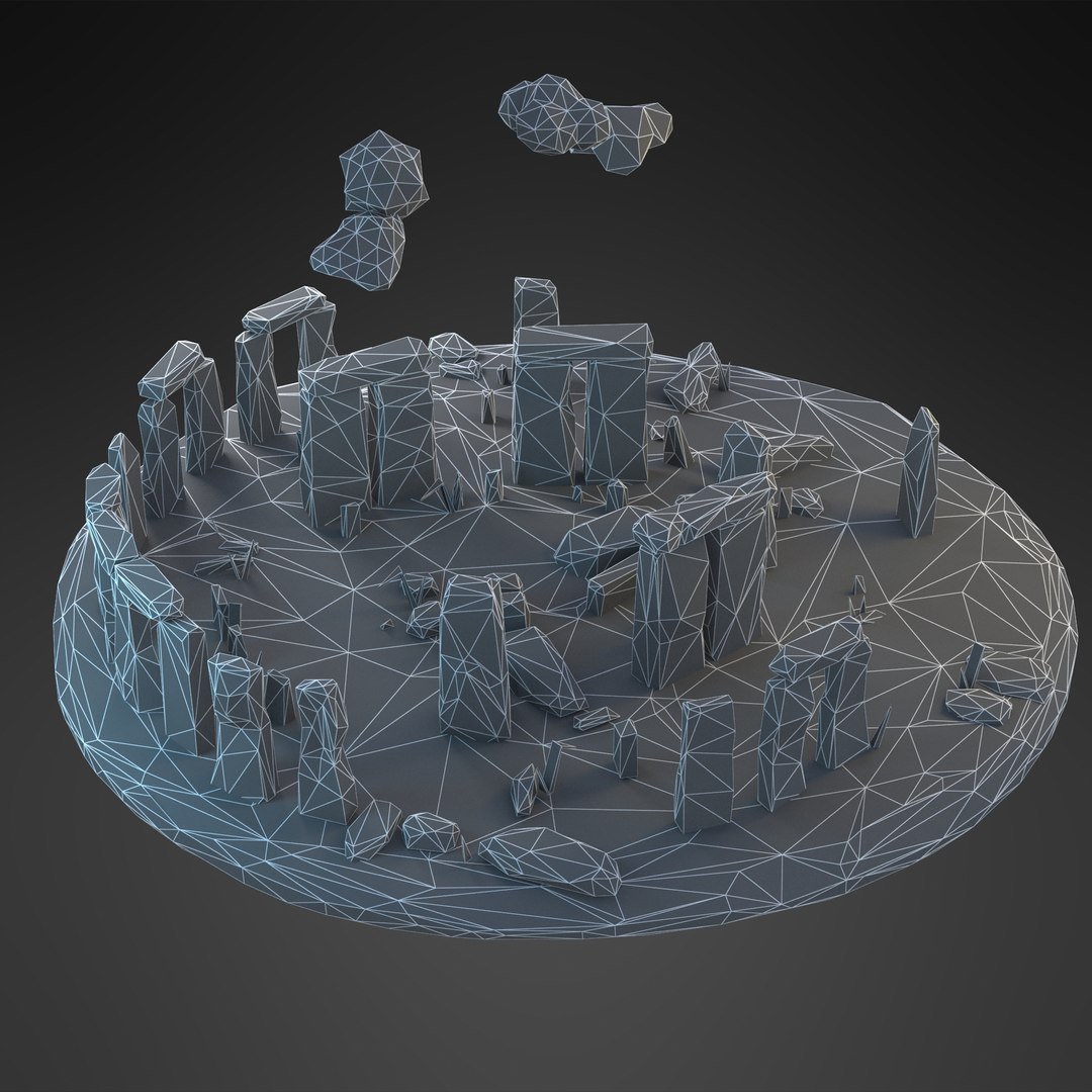Cartoon stonehenge circle model - TurboSquid 1179696