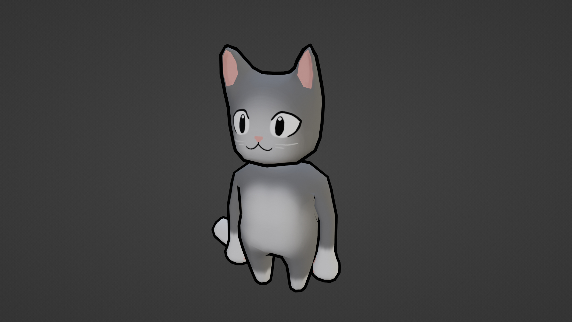3D CUTE GRAY CAT ANIMATED AND TEXTURED - TurboSquid 2221607