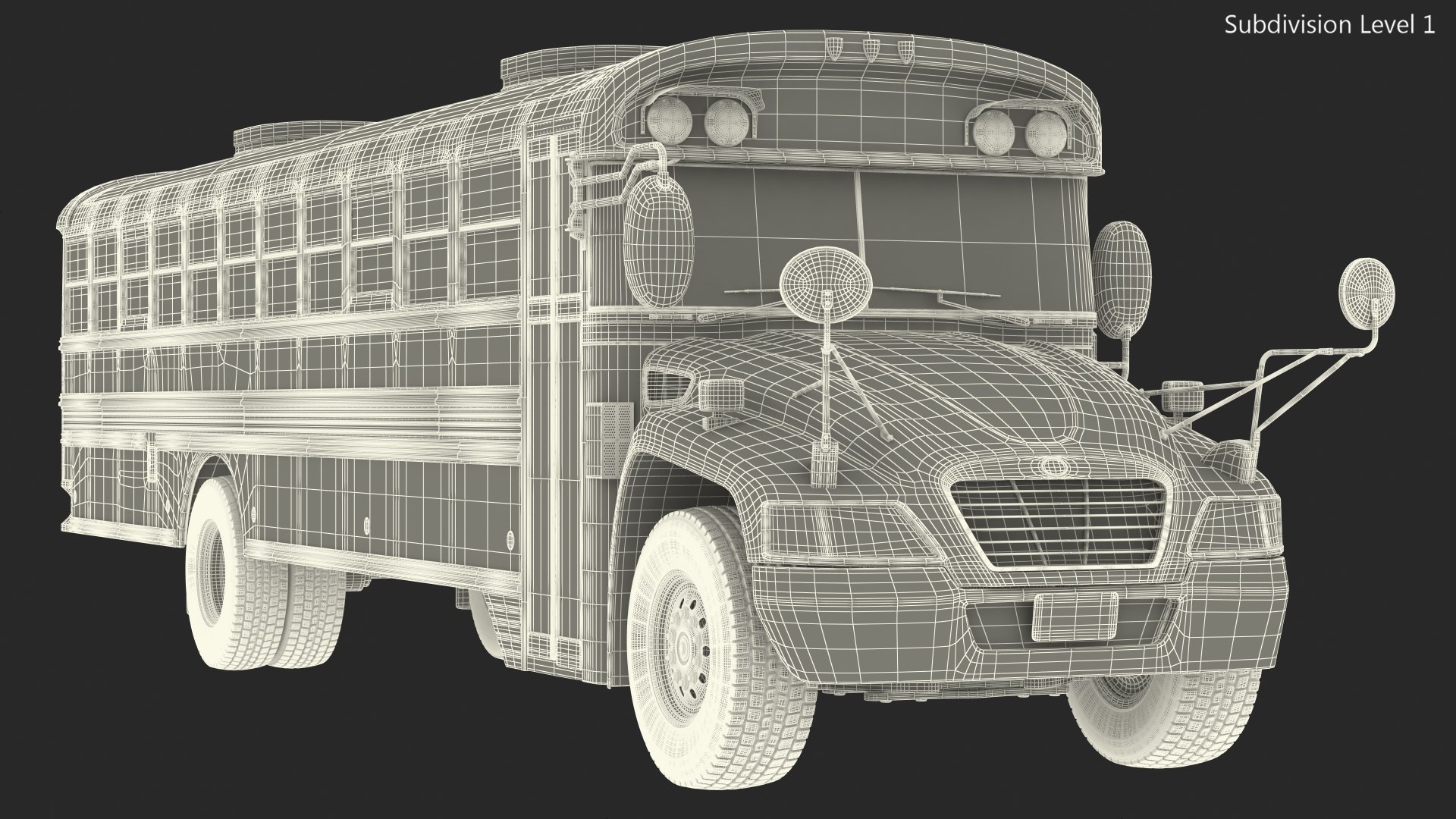 3D Electric Blue Bird Vision School Bus - TurboSquid 1767091