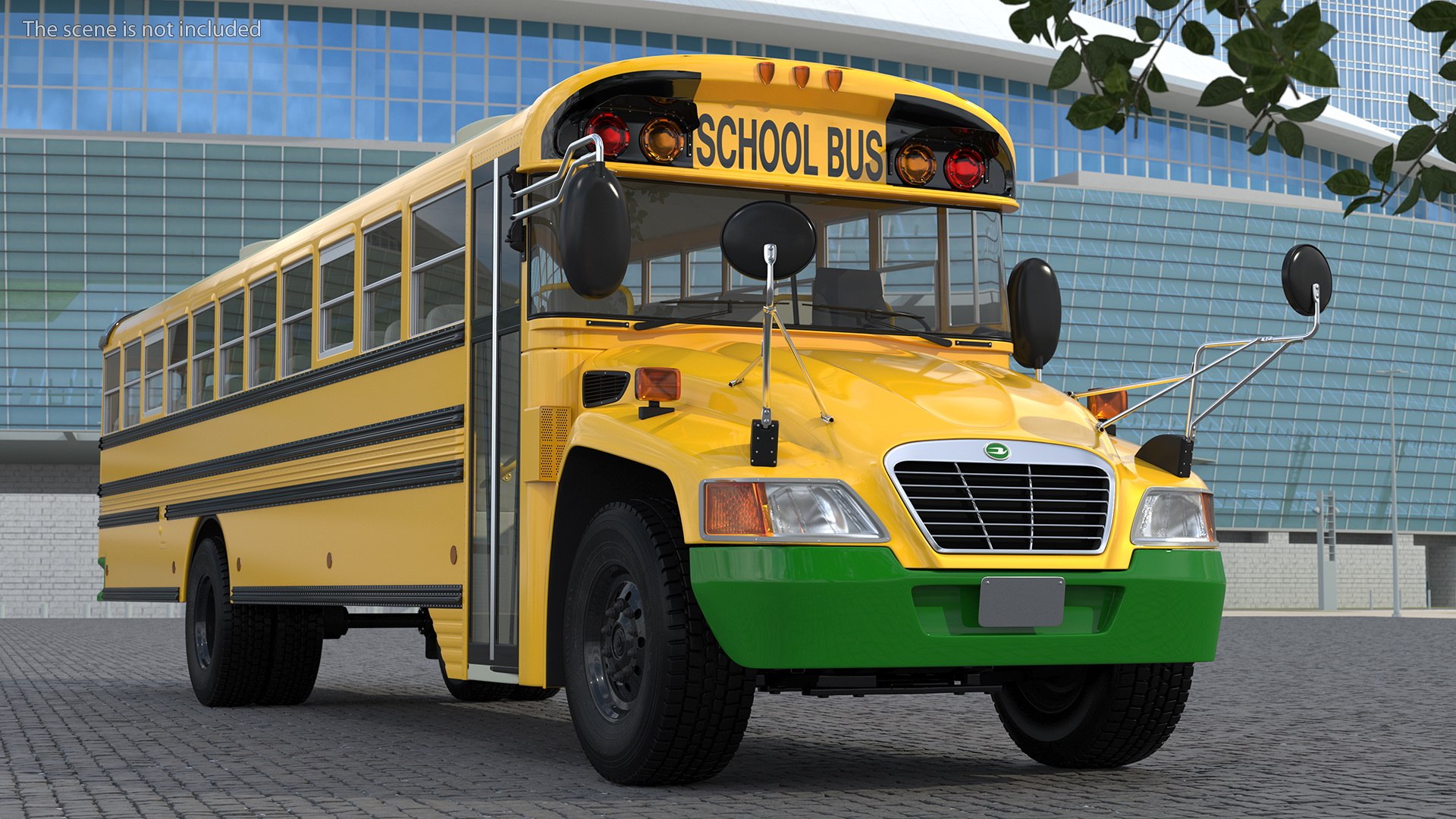 3D Electric Blue Bird Vision School Bus - TurboSquid 1767091