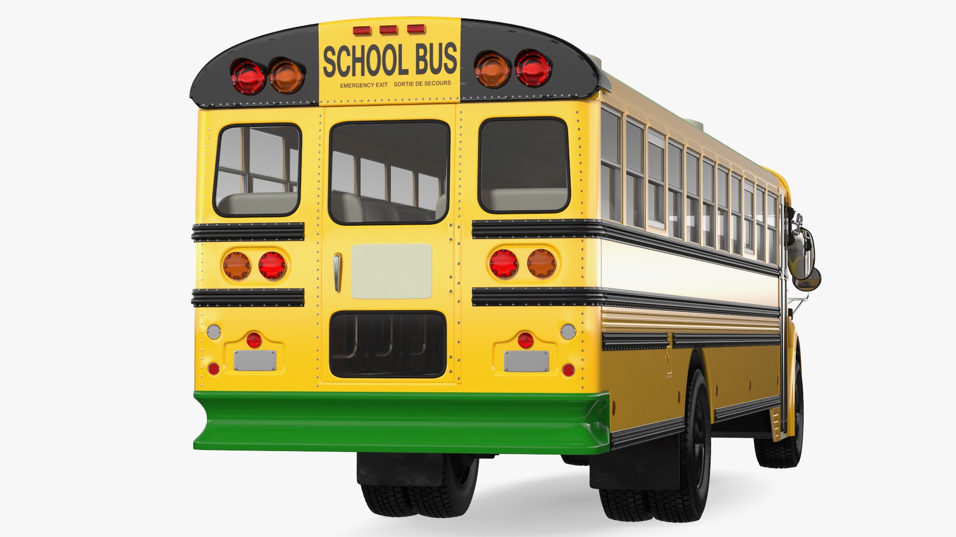 3D Electric Blue Bird Vision School Bus - TurboSquid 1767091