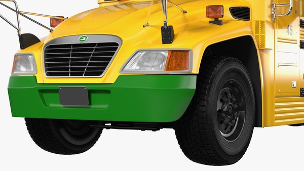 3D Electric Blue Bird Vision School Bus - TurboSquid 1767091