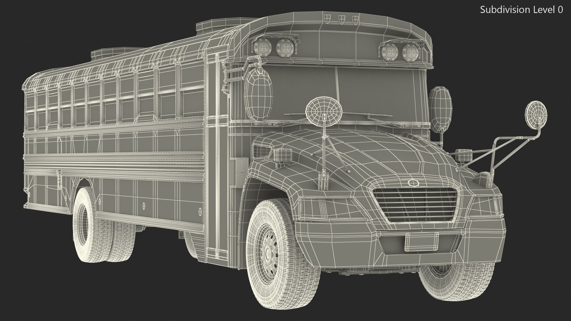 3D Electric Blue Bird Vision School Bus - TurboSquid 1767091