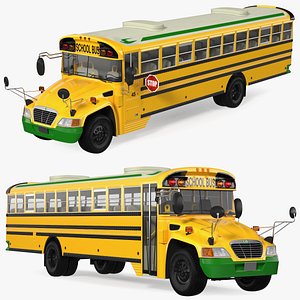 Blue Bird Bus 3D Modelos para Descargar | TurboSquid
