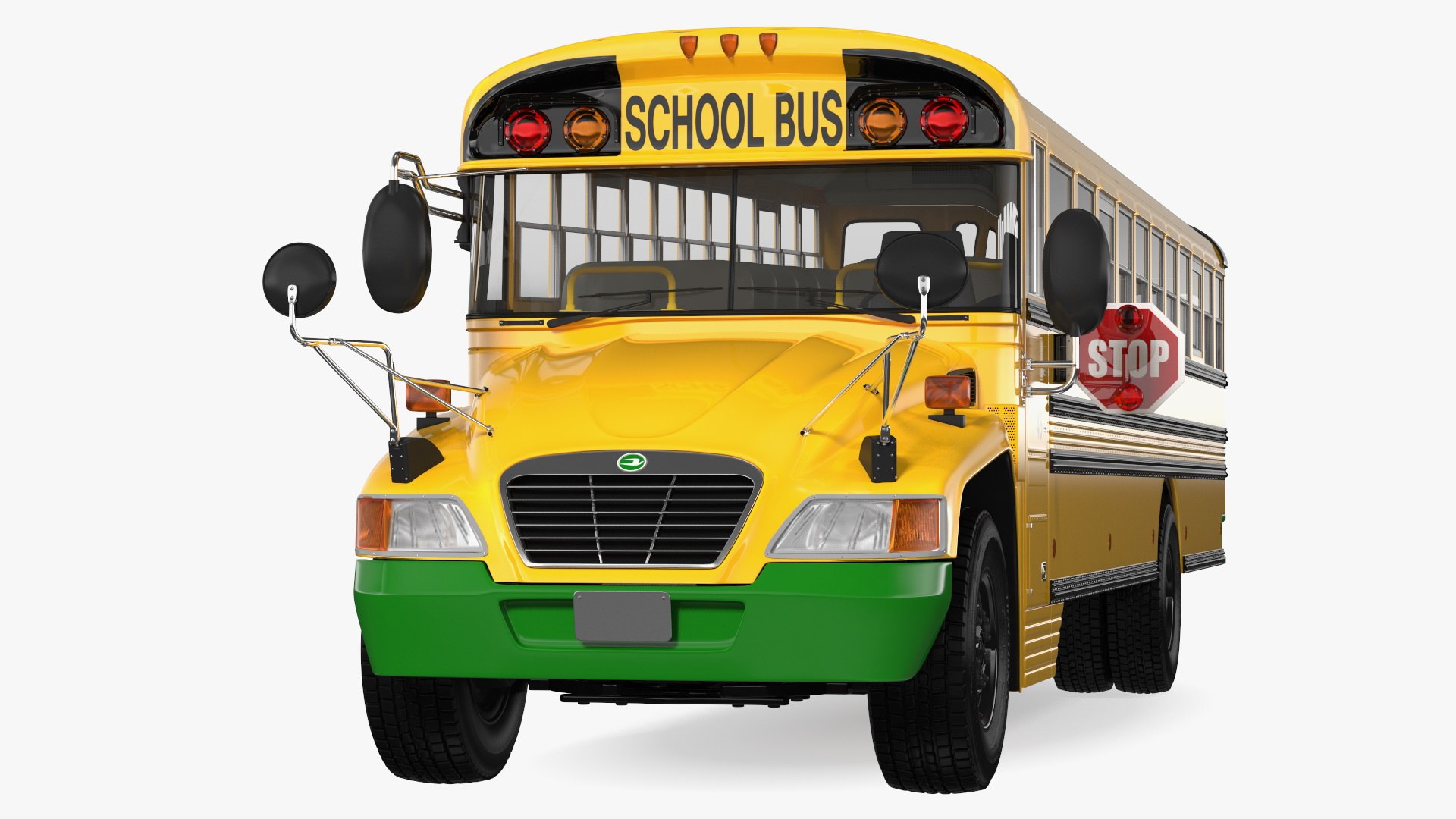 3D Electric Blue Bird Vision School Bus - TurboSquid 1767091