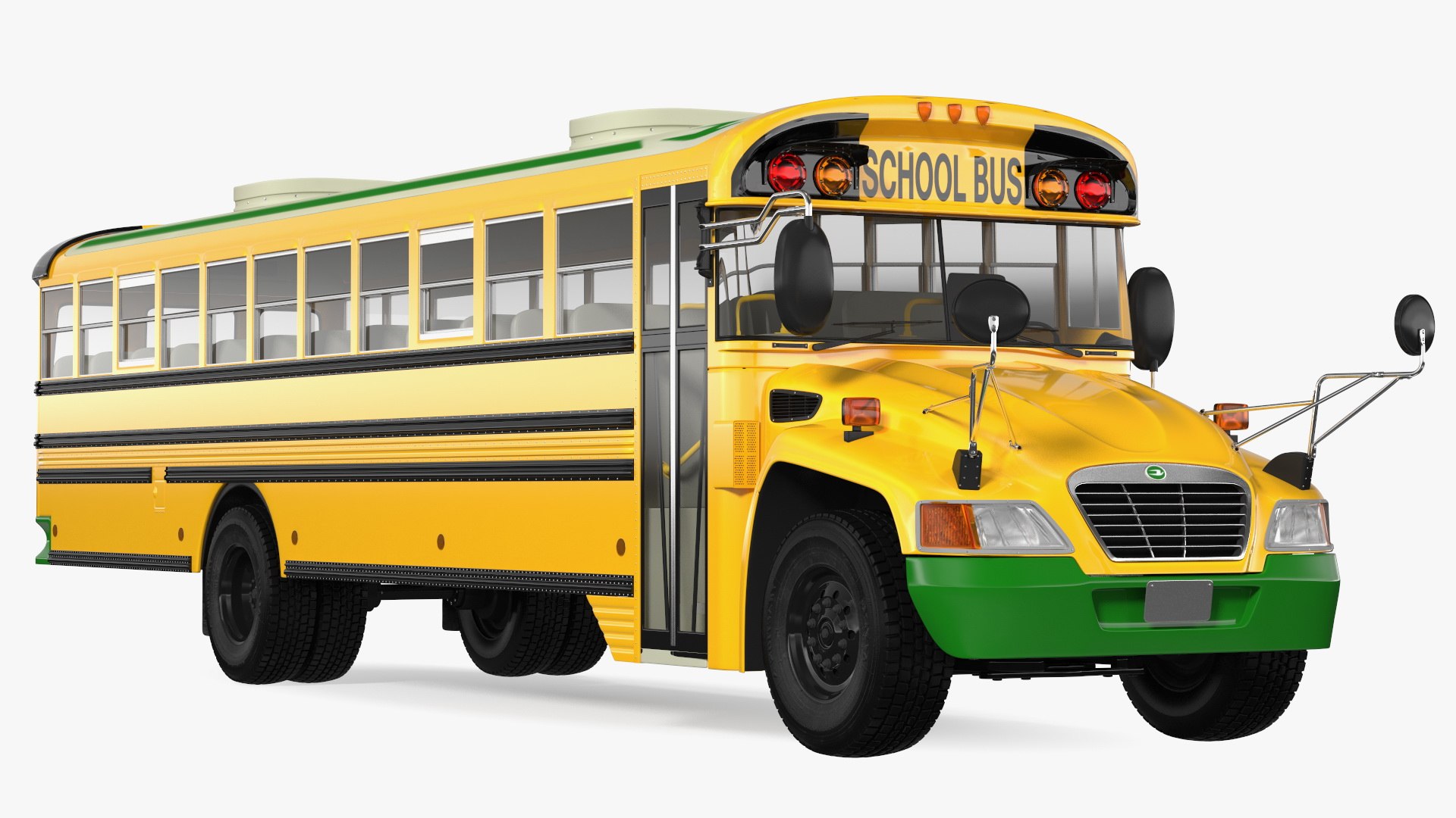 3D Electric Blue Bird Vision School Bus - TurboSquid 1767091