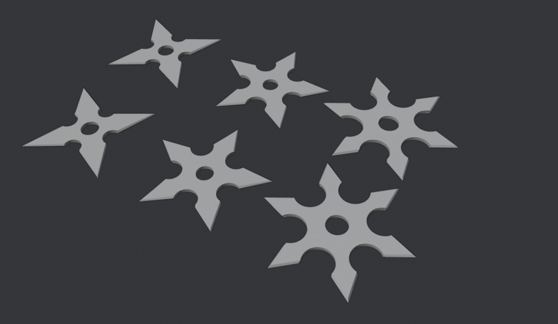 3D Shuriken Pack Model - TurboSquid 1631970