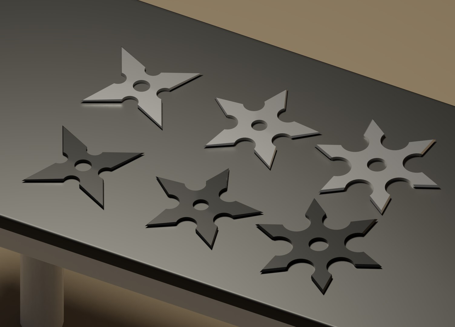3D Shuriken Pack Model - TurboSquid 1631970
