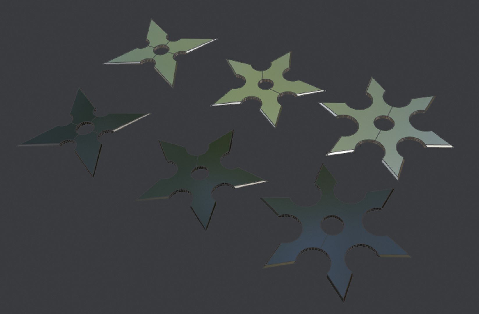 3D Shuriken Pack Model - TurboSquid 1631970