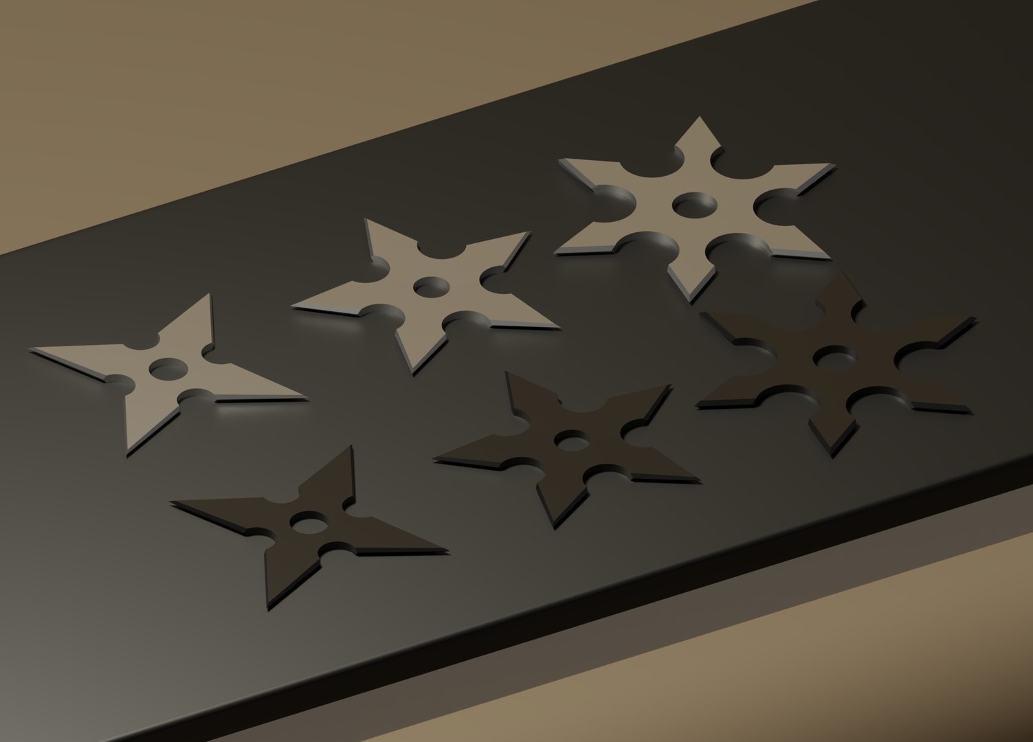 3D Shuriken Pack Model - TurboSquid 1631970