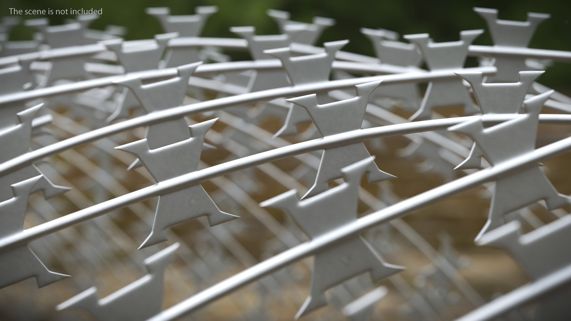 CBT25 Galvanized Concertina Razor Wire Silver 3D - TurboSquid 2516264