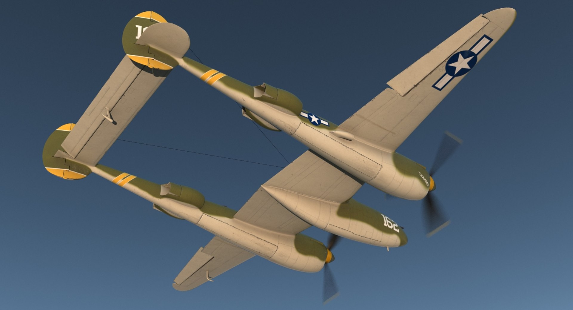Lockheed P-38 Lightning Wwii Model - TurboSquid 1156716