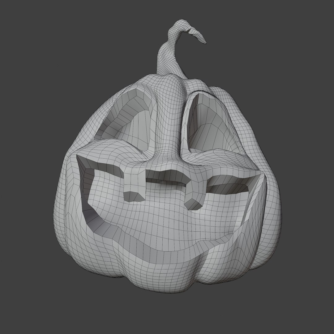 Cute And Funny Halloween Jack-o-Lantern Pumpkin 3D - TurboSquid 1793773
