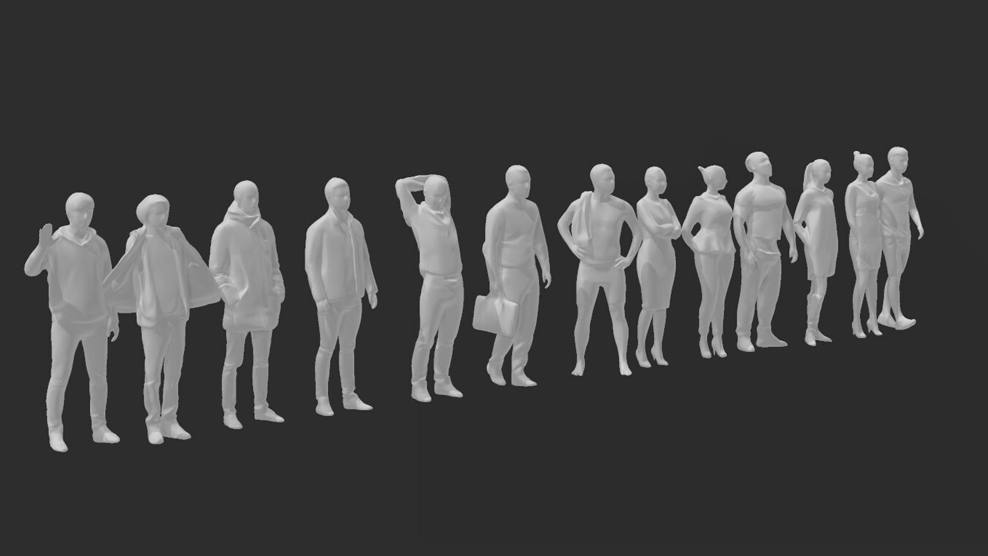 3D BIG HUMAN FIGURE PACK 164 118 124 AND MORE - TurboSquid 2327981