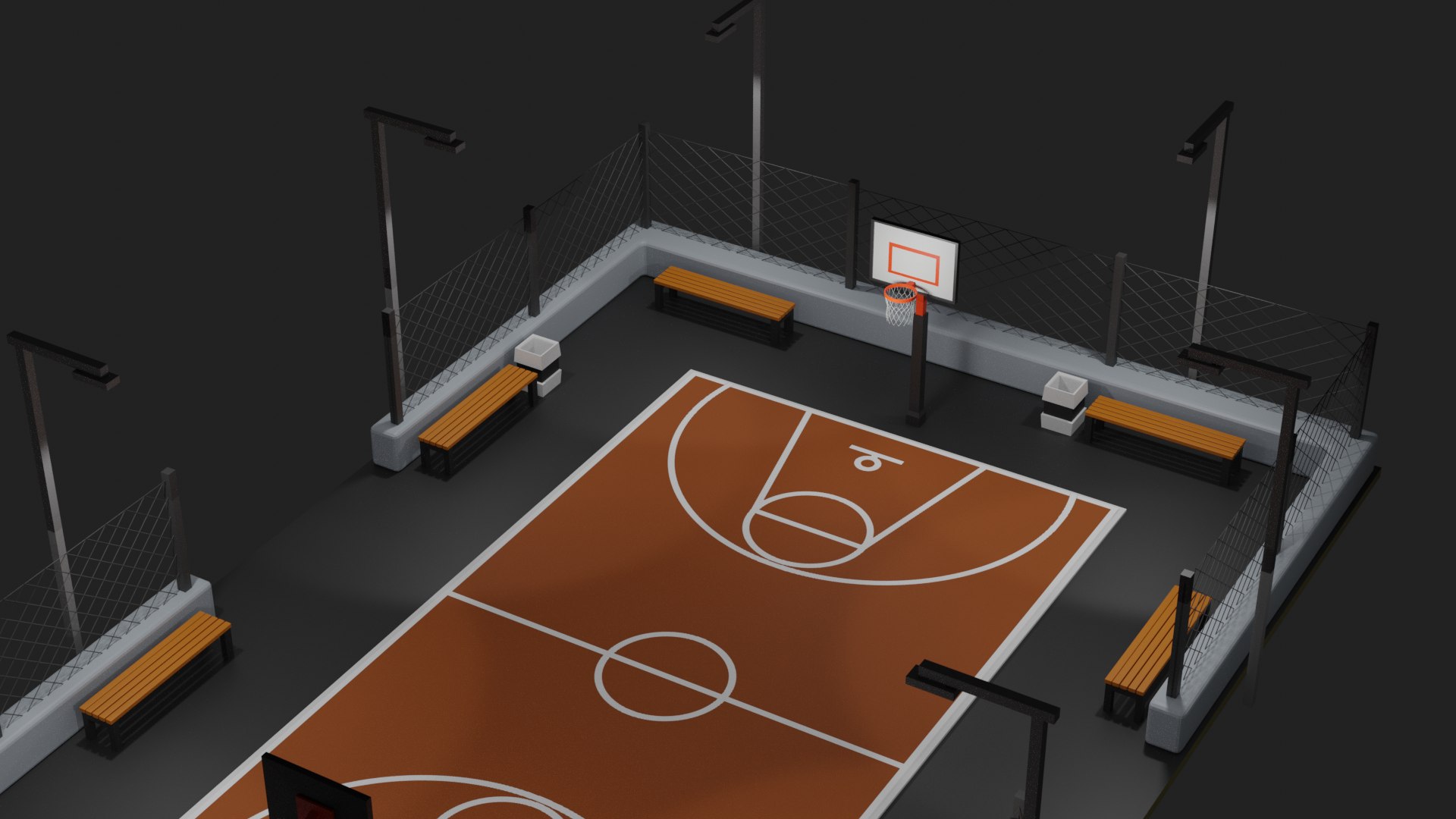 Basketball Court 3D Model - TurboSquid 1736423