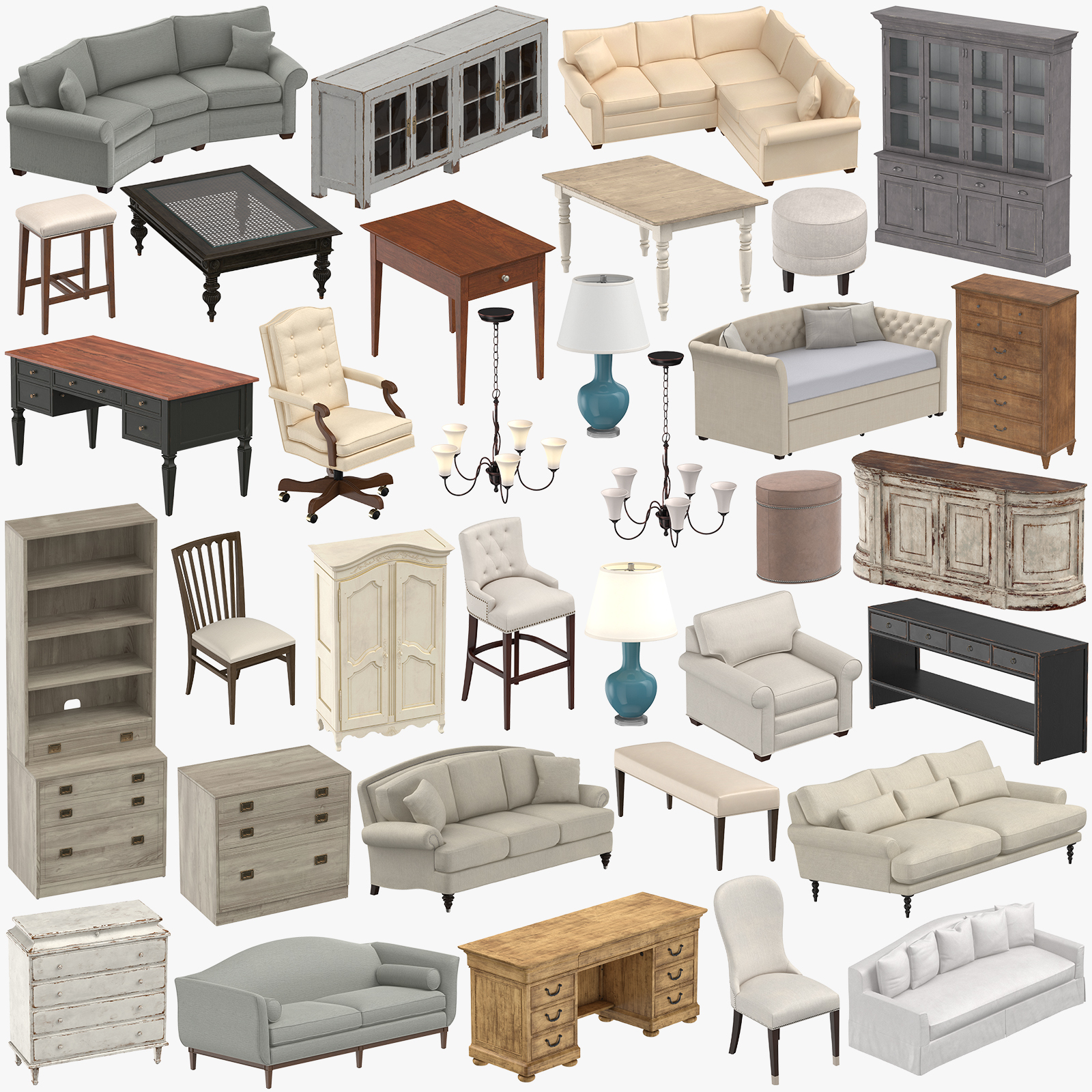 3D model traditional furniture chair - TurboSquid 1300616