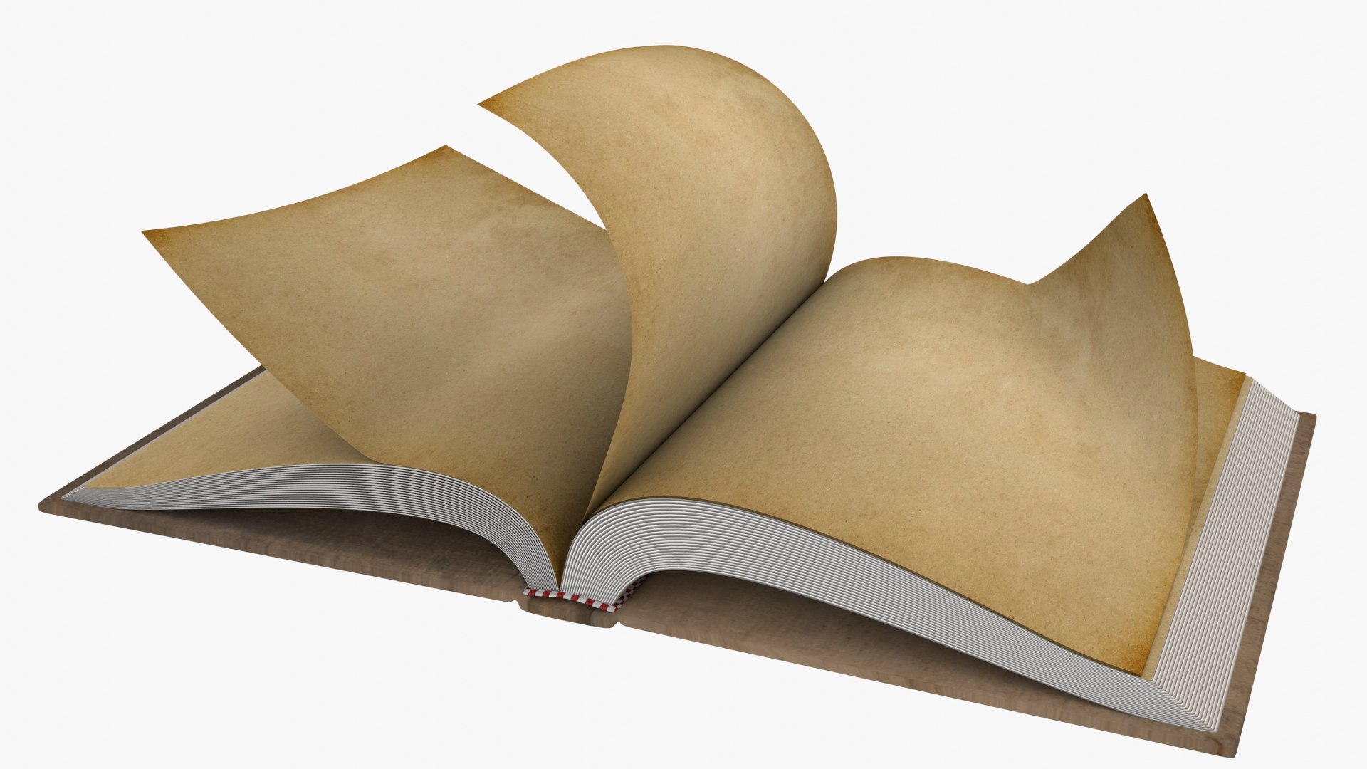 Old Cover Rigged Animated Book 3D - TurboSquid 2064073