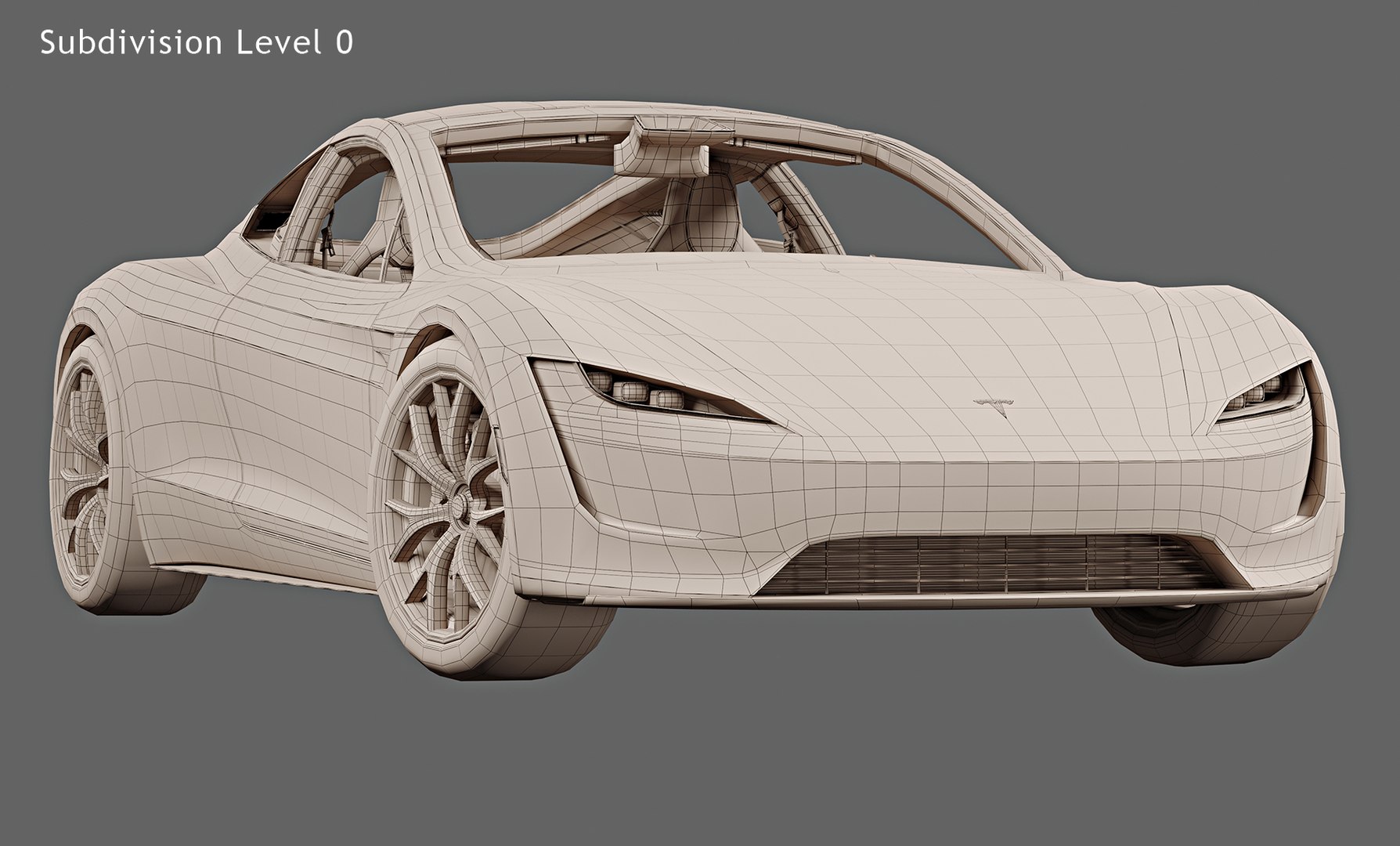 3D 2020 Tesla Roadster - TurboSquid 1238112