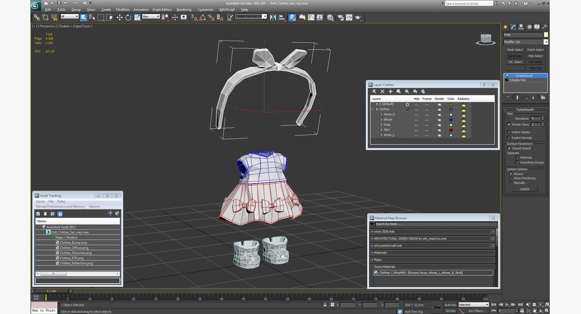 Doll Clothes Set 3D - TurboSquid 1417840