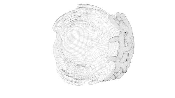 cells nucleus endoplasmic reticulum 3d model