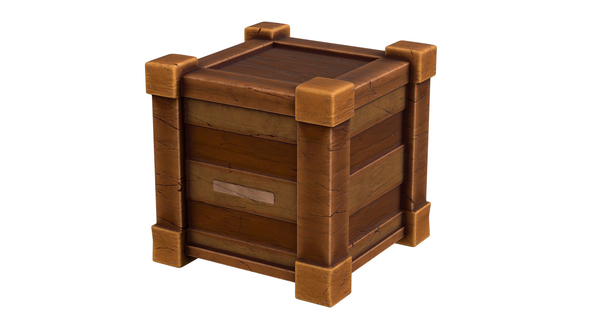 Cartoon Wooden Crate 3D - TurboSquid 2121190