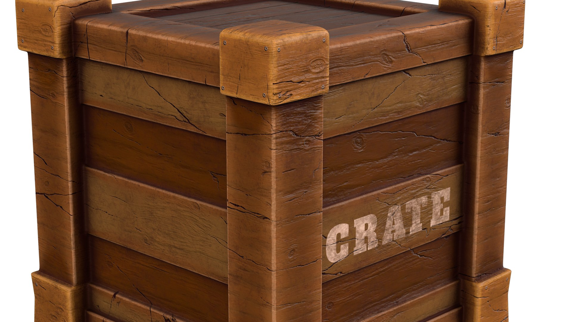Cartoon Wooden Crate 3D - TurboSquid 2121190