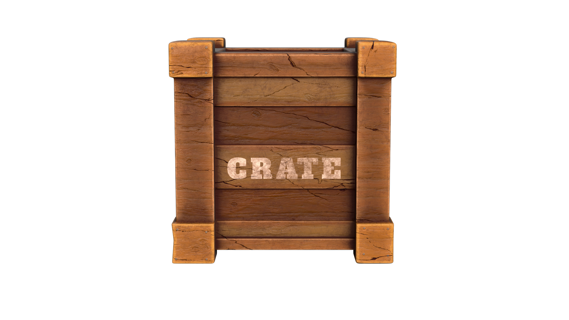 Cartoon Wooden Crate 3D - TurboSquid 2121190