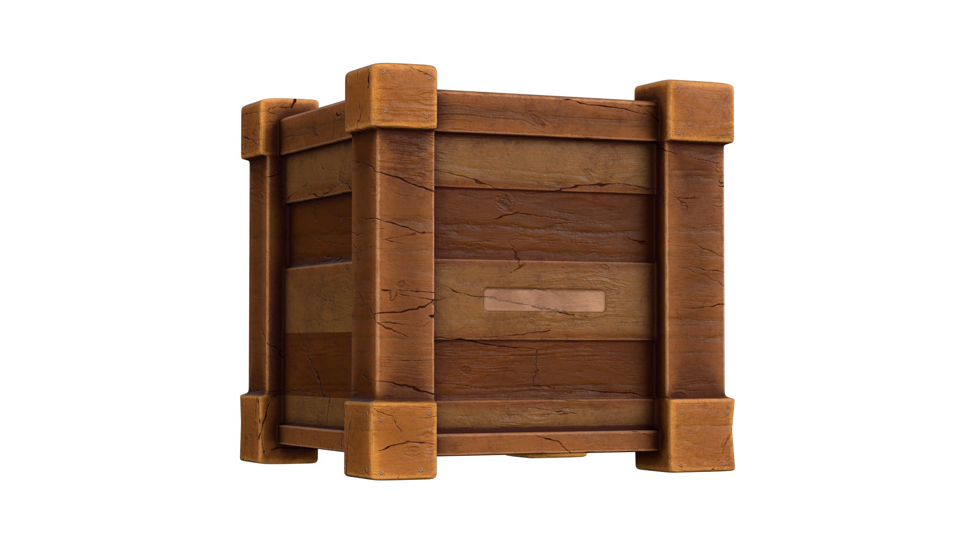 Cartoon Wooden Crate 3D - TurboSquid 2121190