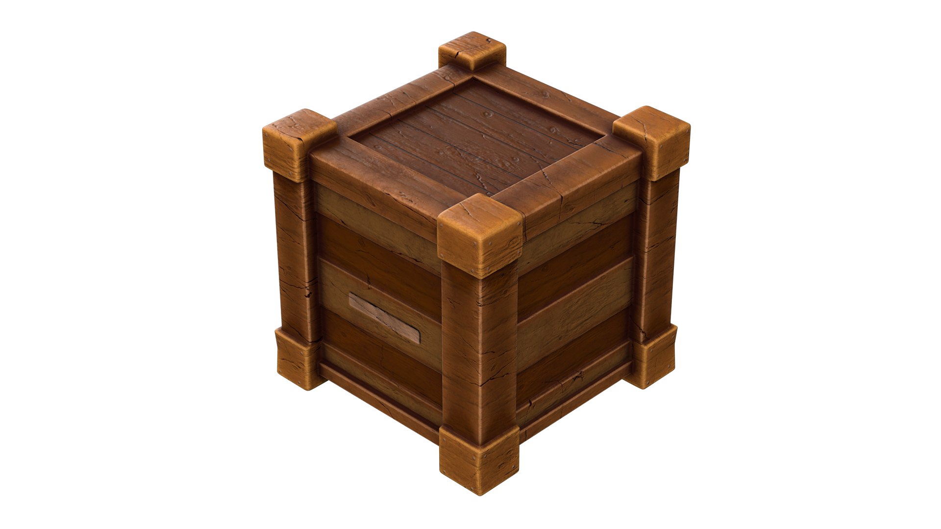 Cartoon Wooden Crate 3D - TurboSquid 2121190