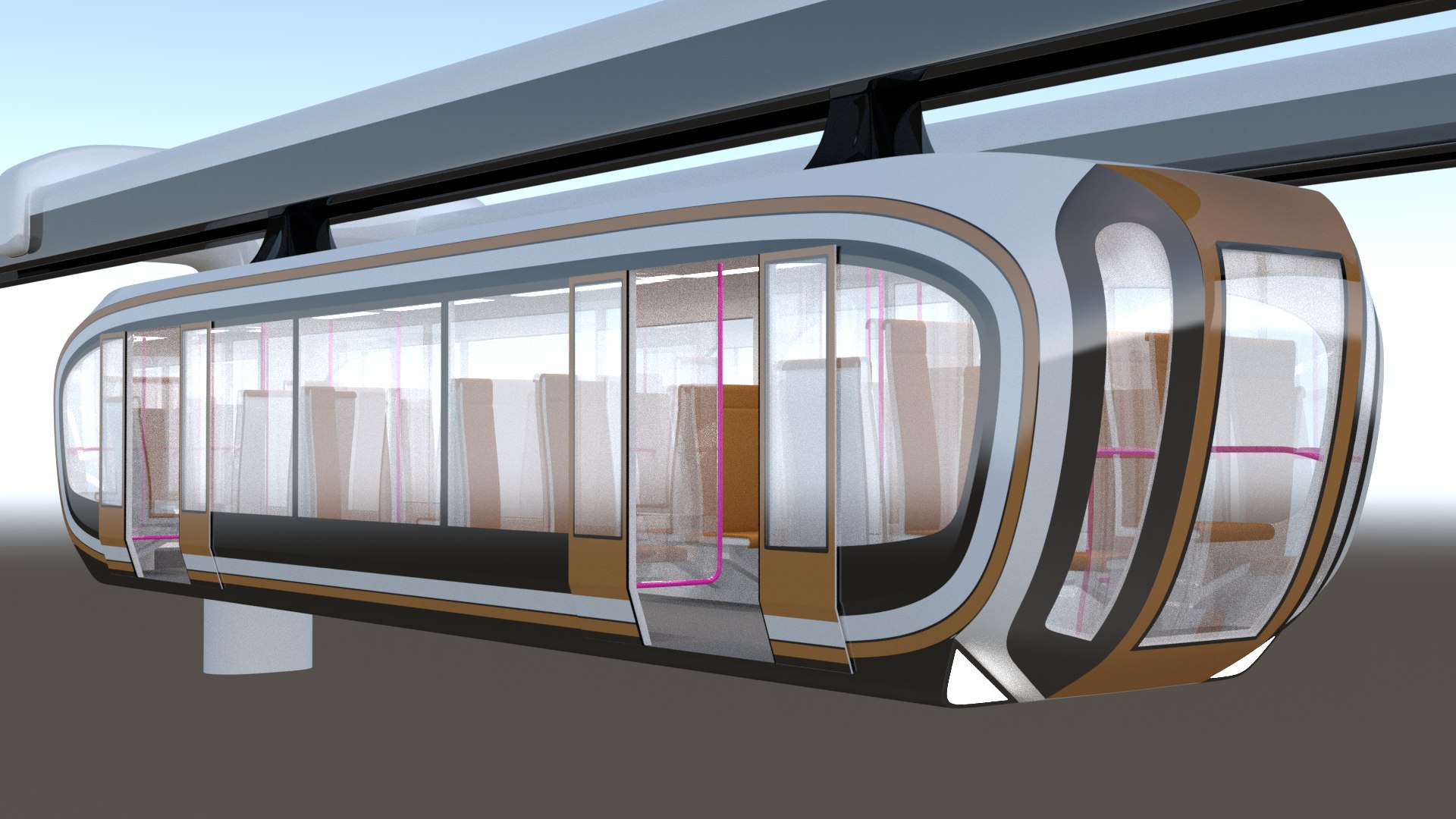 3D Monorail Train Generic Model - TurboSquid 1844911