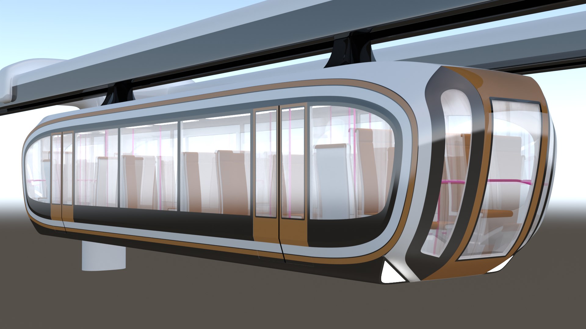 3D Monorail Train Generic Model - TurboSquid 1844911