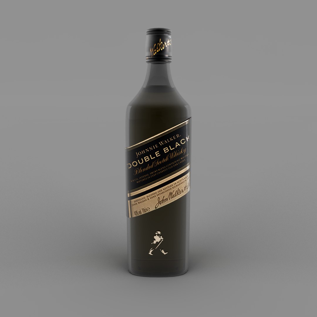 3D model double black bottle label - TurboSquid 1318080