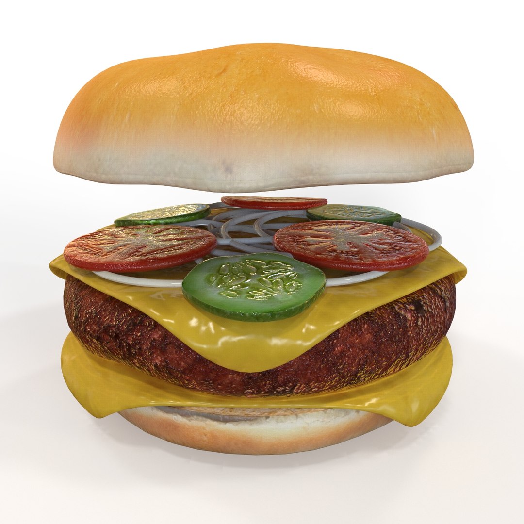 Hamburger cheeseburger burger model - TurboSquid 1529026