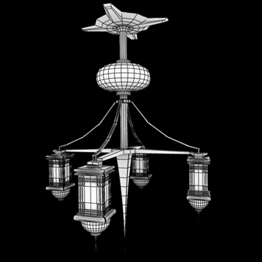 3d chinese lamps light