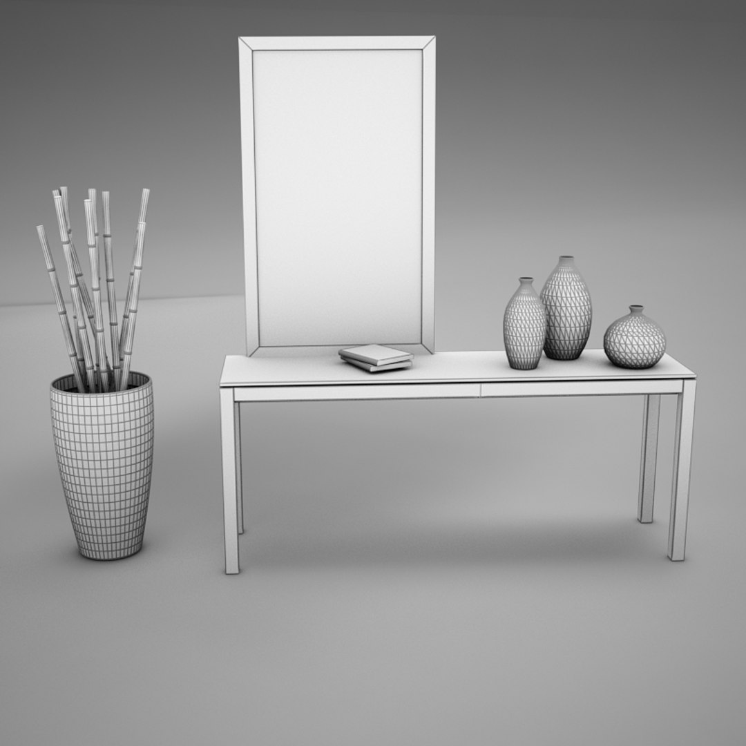 Table Mirror 3d Model