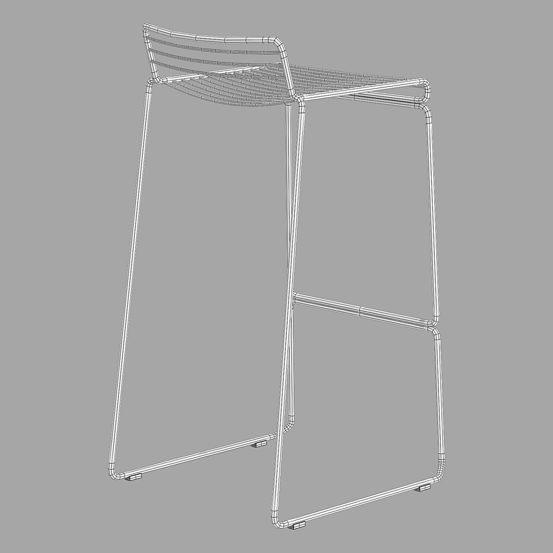 3D HAY Hee-bar Stool Low - TurboSquid 2402510