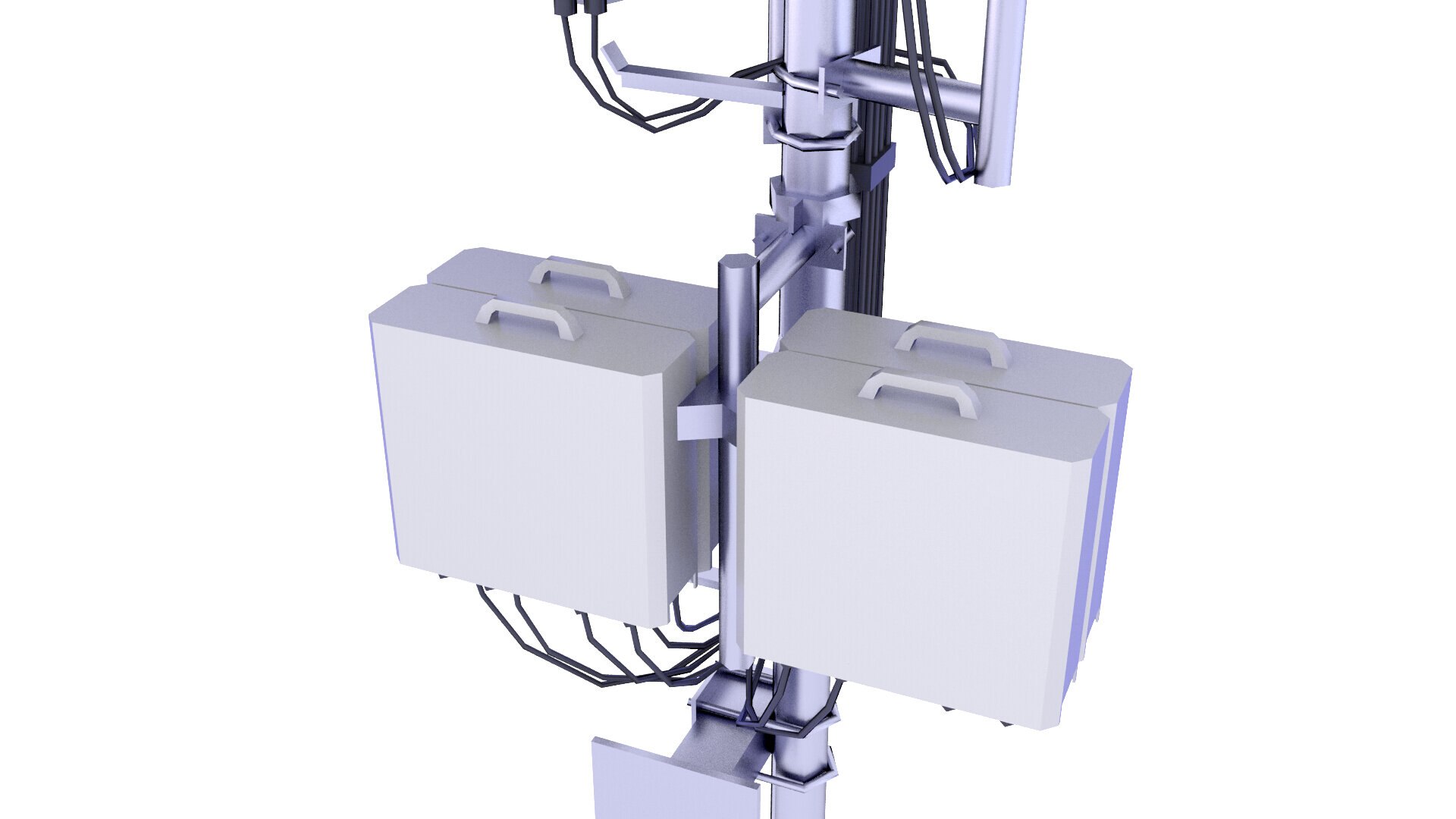 3D Cell Tower Mast Roof Low 13 Model - TurboSquid 1822583