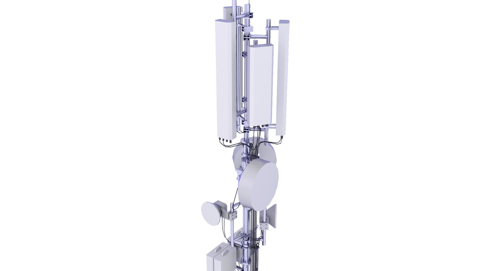 3D Cell Tower Mast Roof Low 13 Model - TurboSquid 1822583
