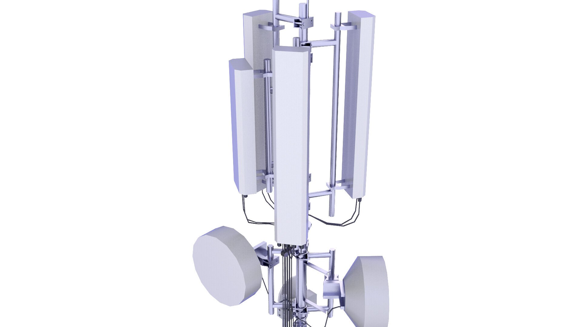 3D Cell Tower Mast Roof Low 13 Model - TurboSquid 1822583