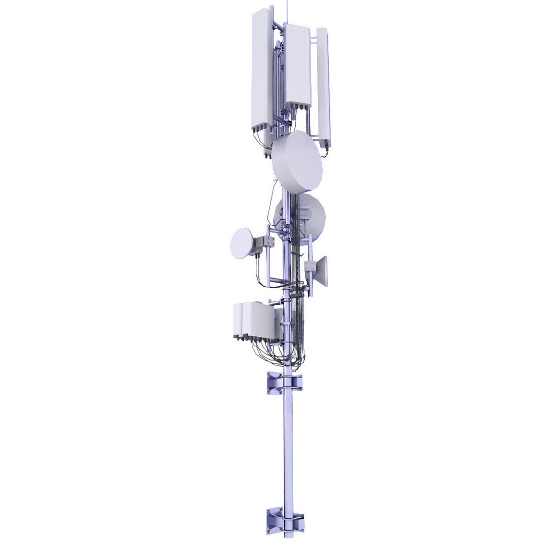 3D Cell Tower Mast Roof Low 13 Model - TurboSquid 1822583